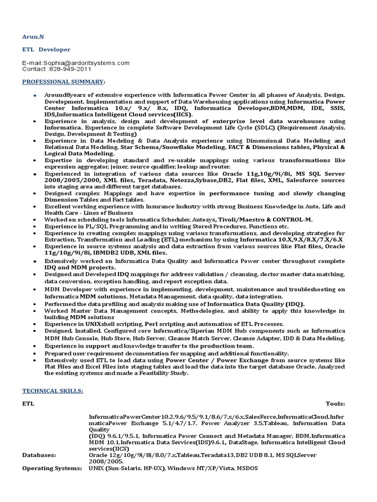 Arun Nakirikanti | PDF | Databases | Data Warehouse