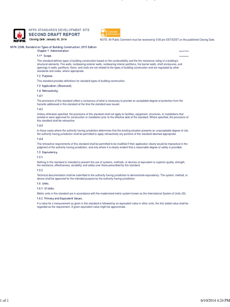 NFPA 220-2014 Ingles | PDF | Wall | Lumber