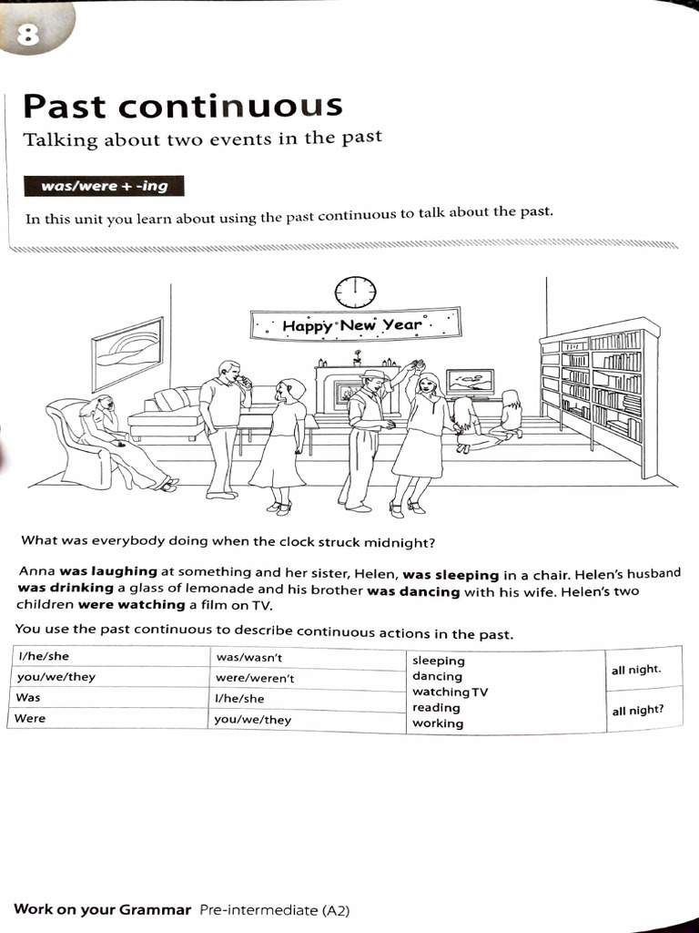 Past continuous talking about events | PDF