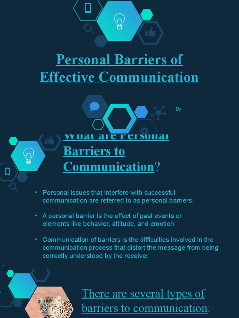 Personal Barriers in Communication | PDF | Communication | Attitude ...