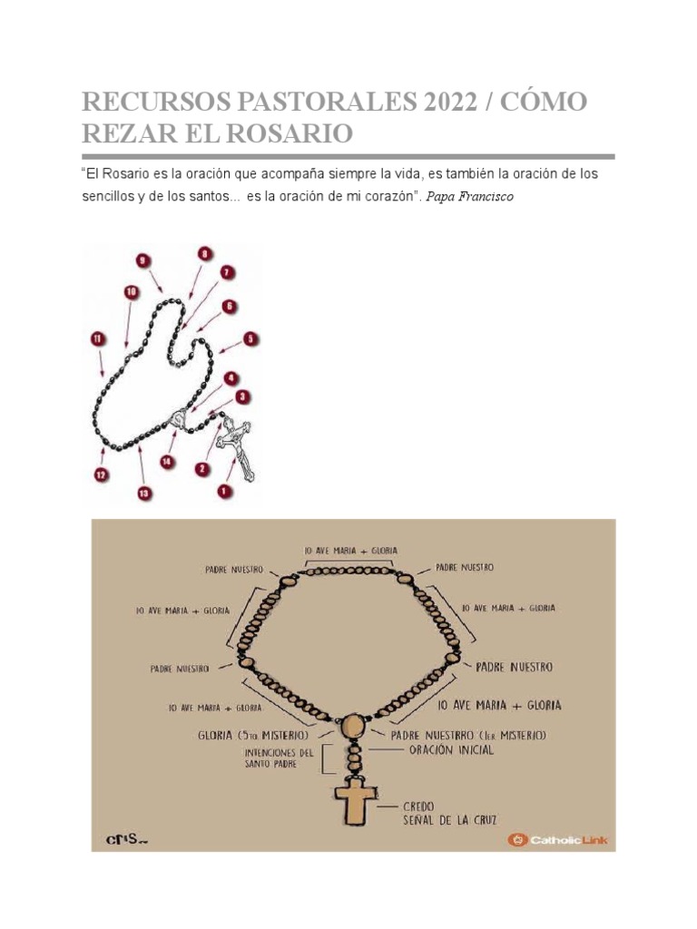 Rezar El Rosario | PDF | Rosario | María, madre de Jesús