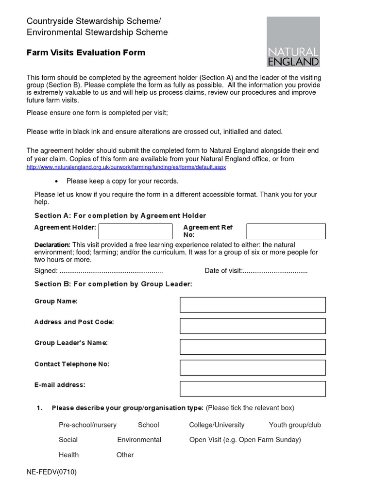 Farm Food Evaluation Form Sample | PDF | Preschool | Information