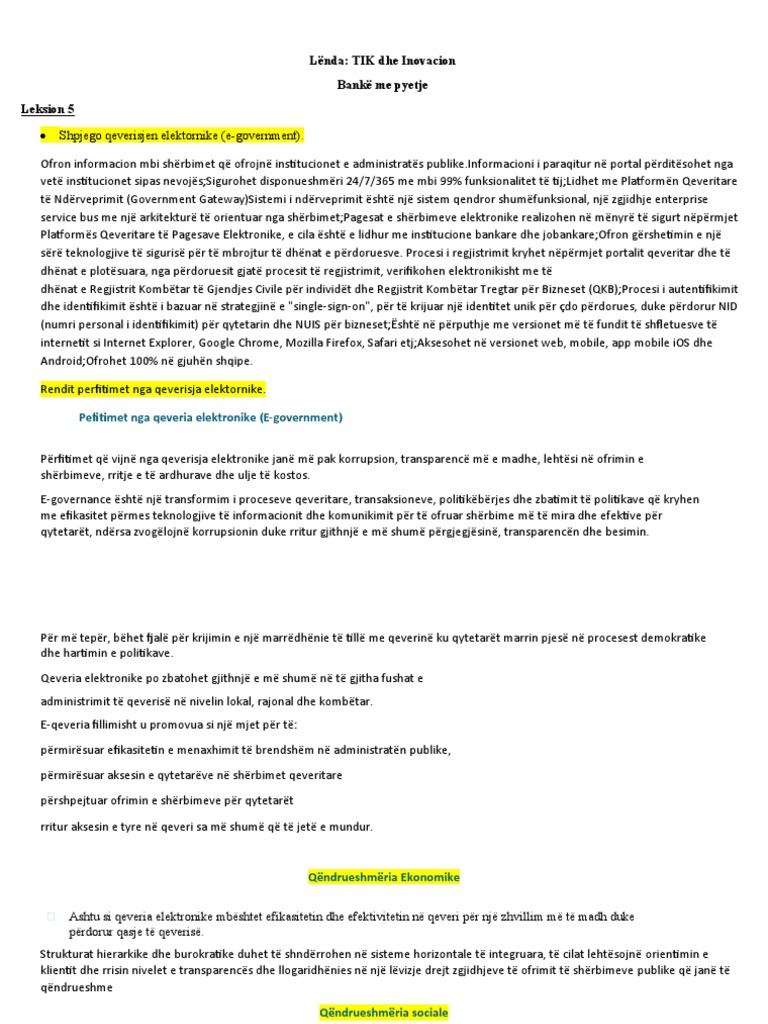 Tik Dhe Inovacion Leksion 9 | PDF