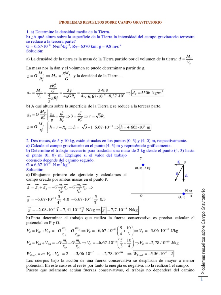 Ejercicios Ebau | PDF | Gravedad | Masa