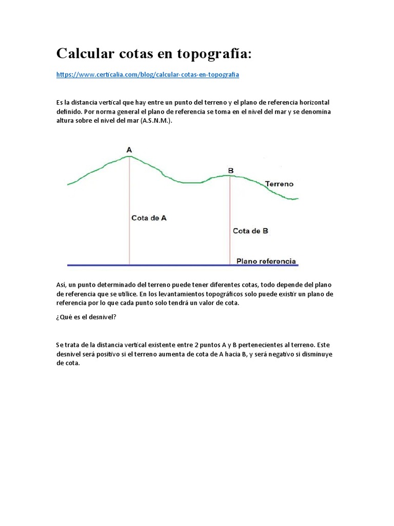 Calcular Cotas en Topografía | PDF