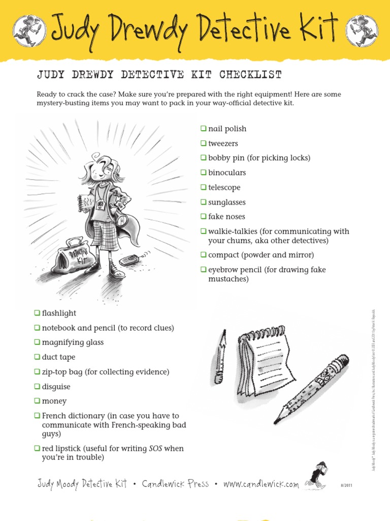 Judy Moody Girl Detective Activity Kit | PDF