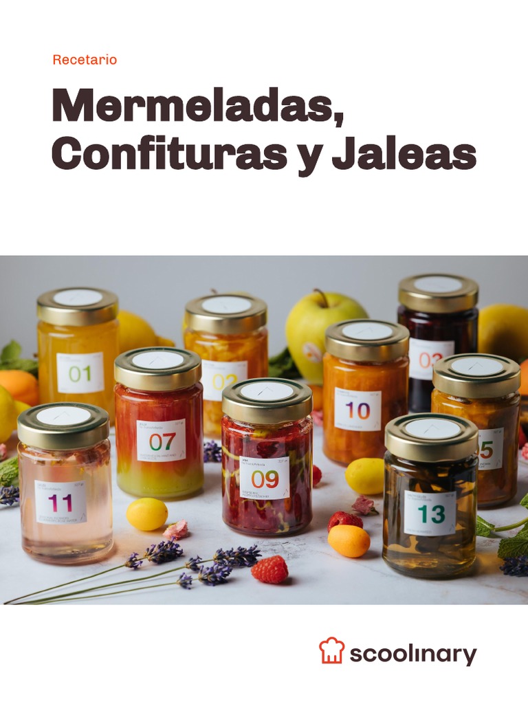 Mermeladas, Confituras y Jaleas: Recetario | PDF | Agua | Hirviendo