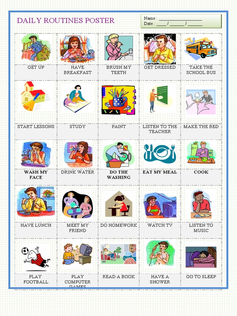 Daily - Routines - Poster ( | PDF