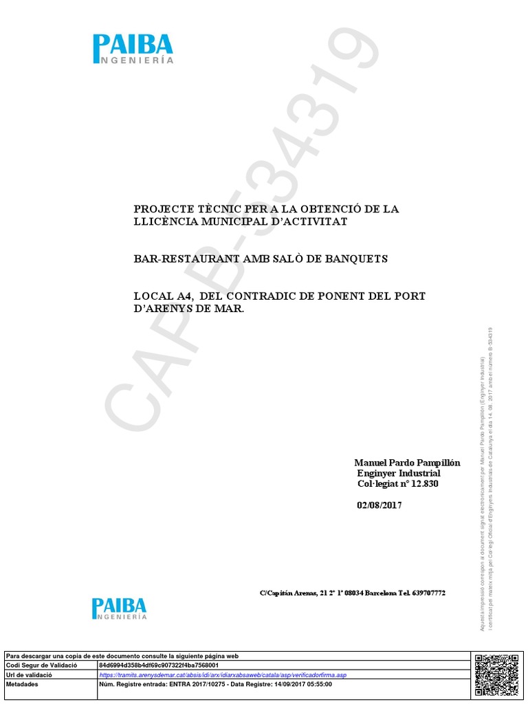 9 - Projecte - Activitat Bar-Restaurant | PDF