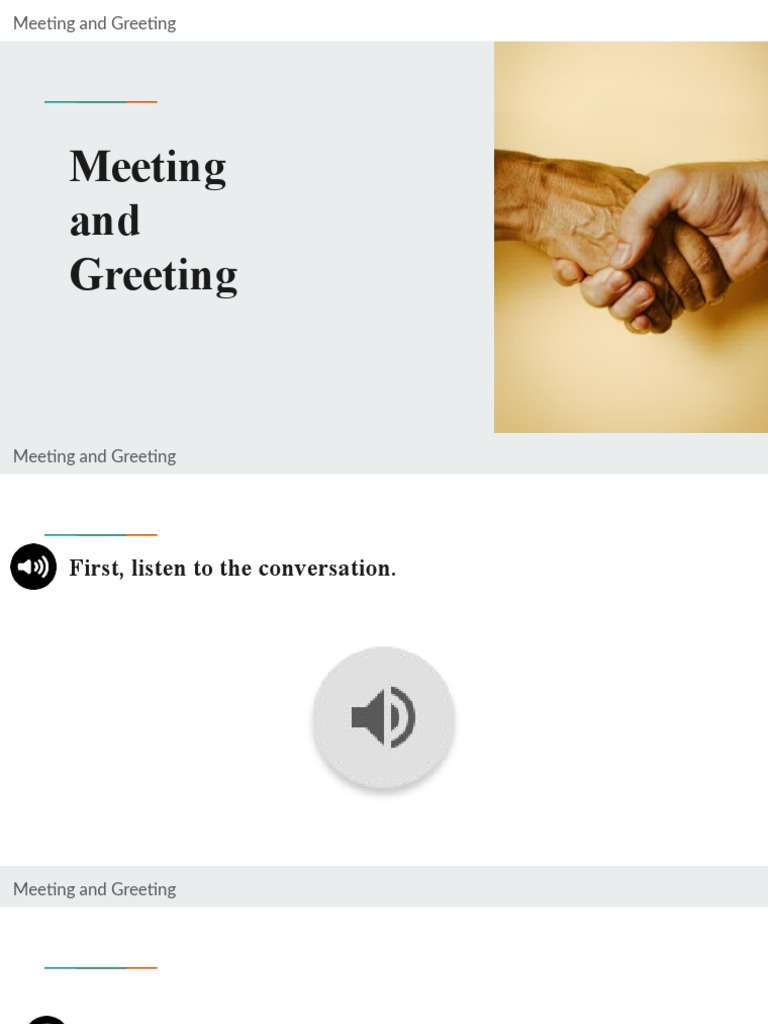 Power Point Aula 1 - Meet and Greet | Download Free PDF | Cognition ...