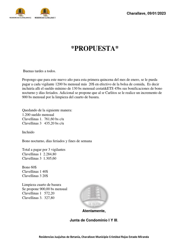 Propuesta Salarial | PDF