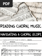 Choir Music Reading Cheat Sheet | PDF | Clef | Notation
