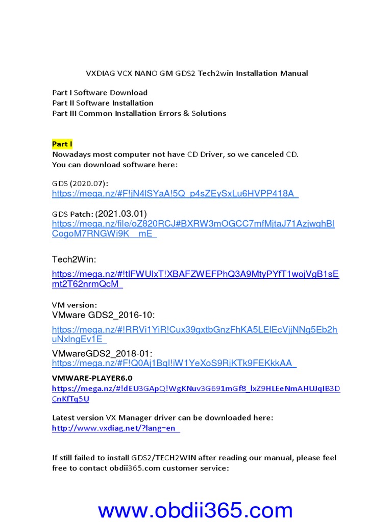 A Comprehensive Guide to Installing and Using VXDIAG VCX Nano GM GDS2 ...