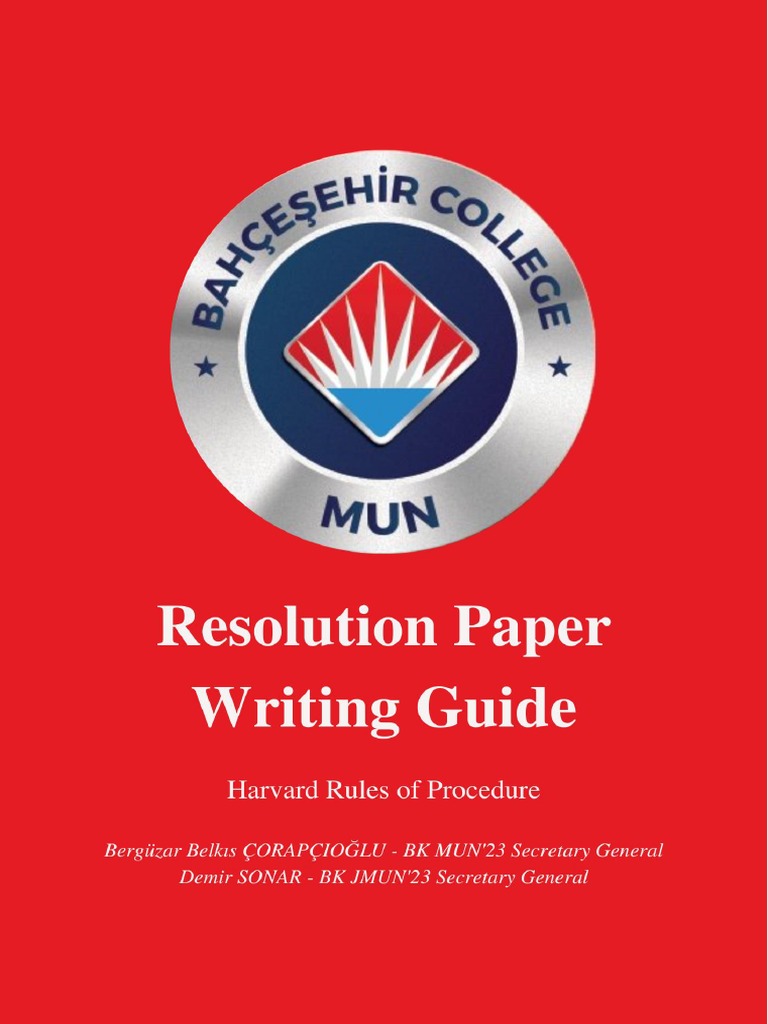 Resolution Paper Writing Guide | PDF