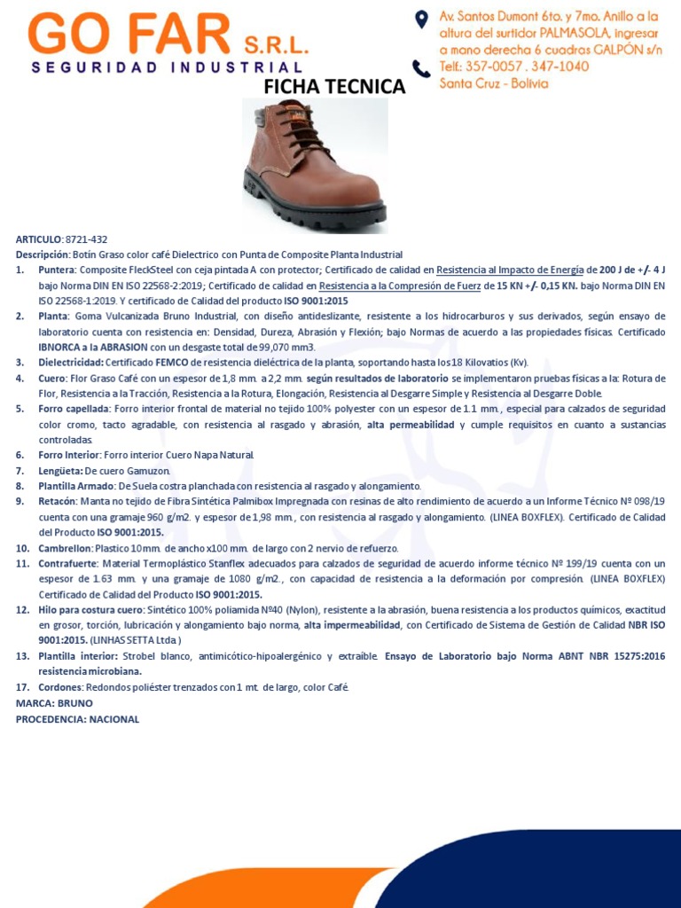 Ficha Tecnica Dielectrico 2022 | PDF | Materiales | Química