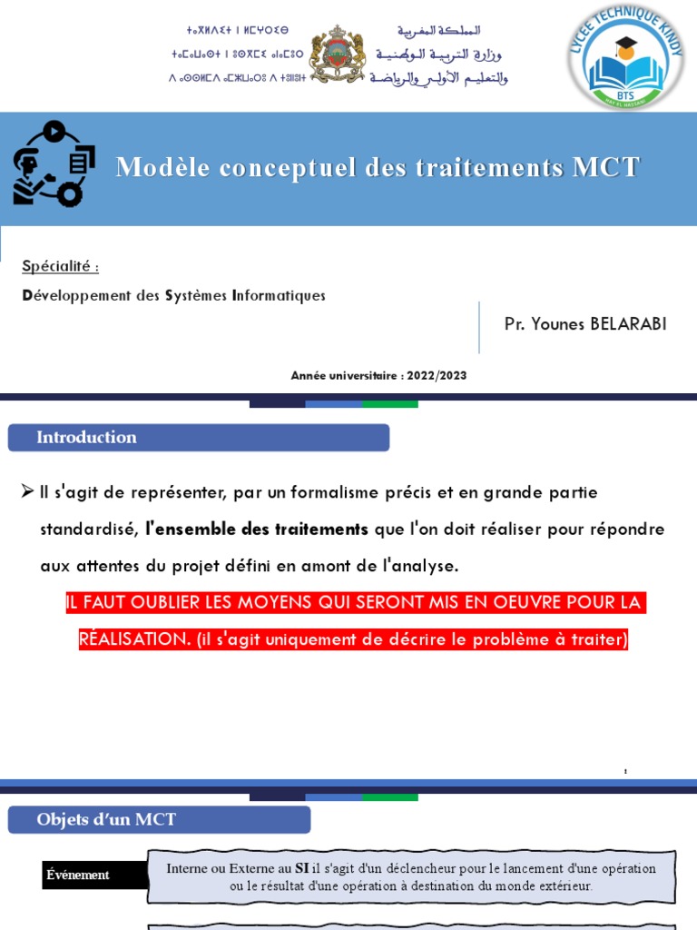 Modèle Conceptuel des Traitements MCT | PDF | Facture | Sodles