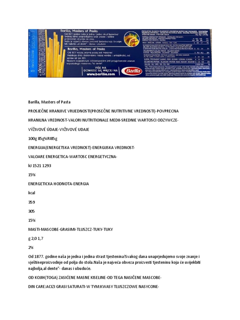 Barilla | PDF