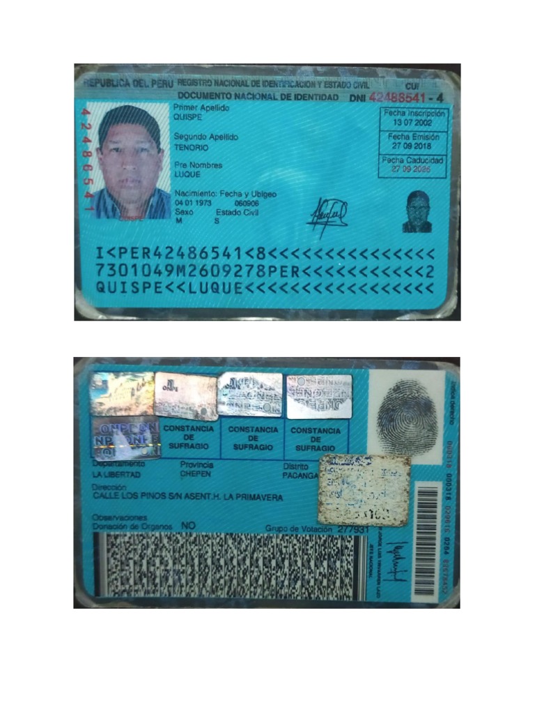 DNI Por Ambos Lados | PDF