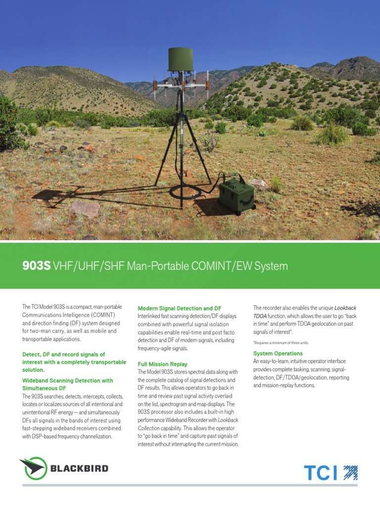 Tci 903S | PDF | Ultra High Frequency | Signals Intelligence