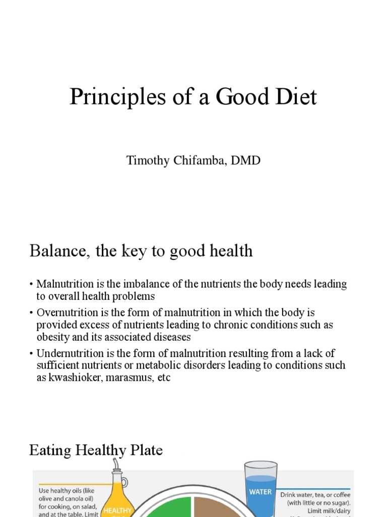 Lecture 2 - Principles of Good Diet | PDF | Healthy Diet | Dieting