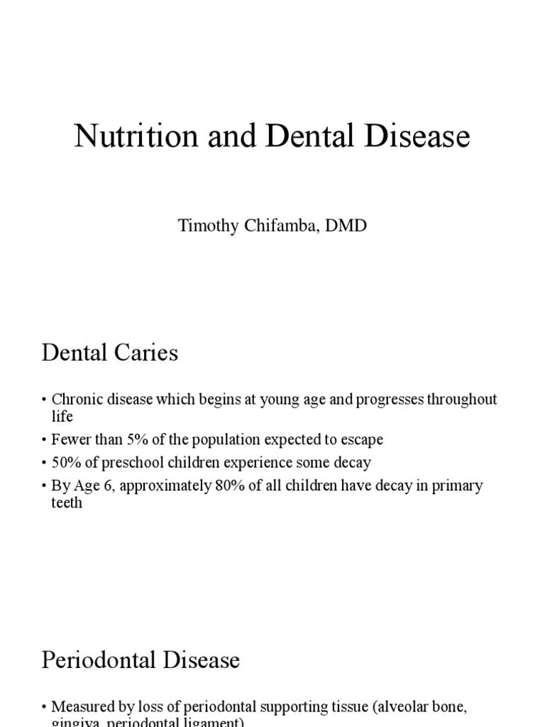 Lecture 3 - Nutrition and Dental Health | PDF | Human Tooth ...