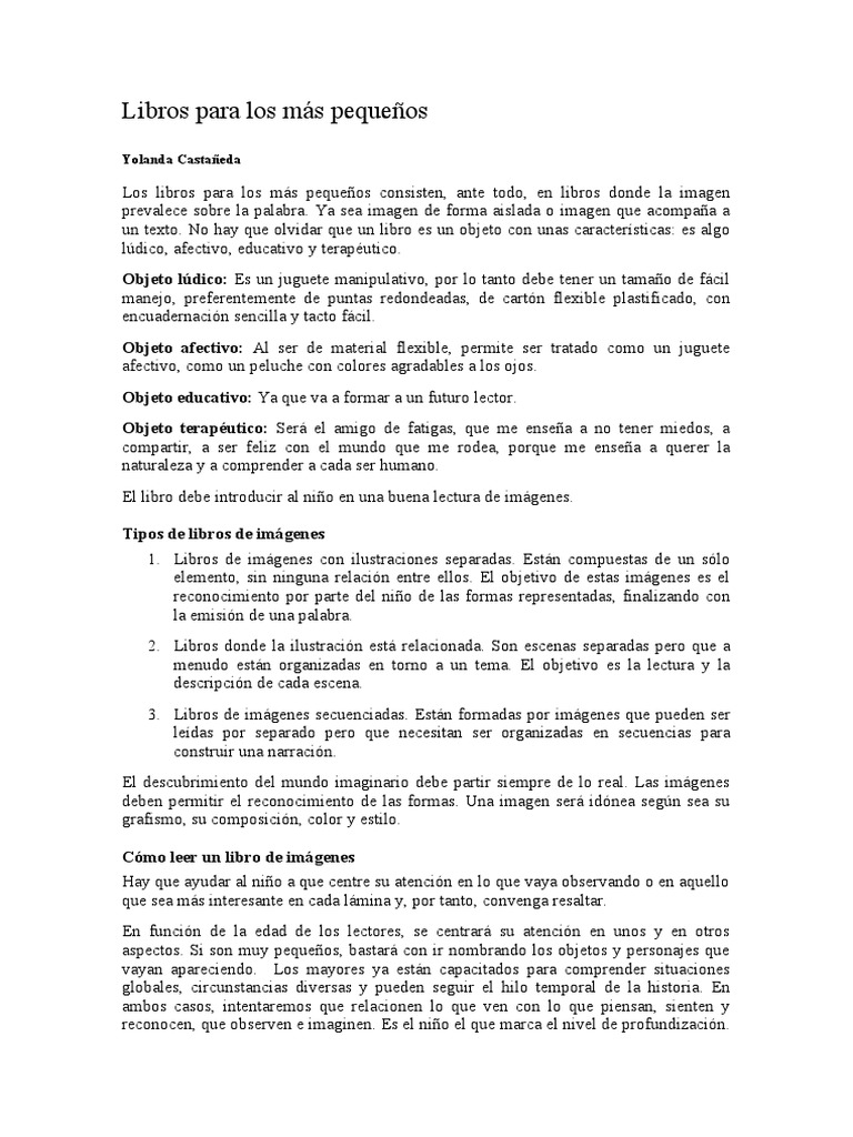 Libros para Los Más Pequeños | PDF