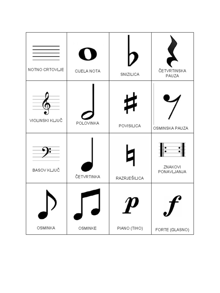 Glazbeni Memory | PDF