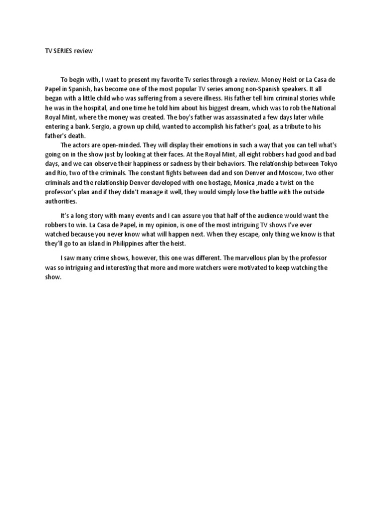 TV SERIES Review | PDF