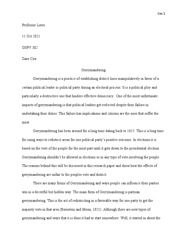 Gerrymandering | PDF | Gerrymandering | Elections