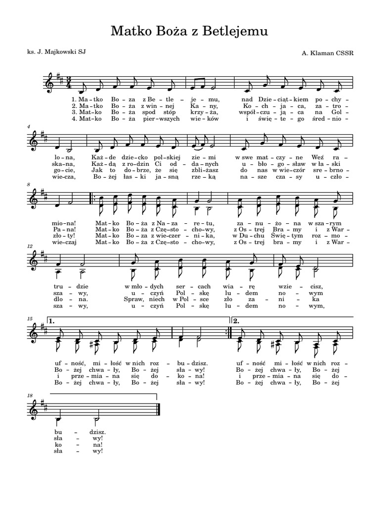 Matko Boza Z Betlejemu Hmol | PDF