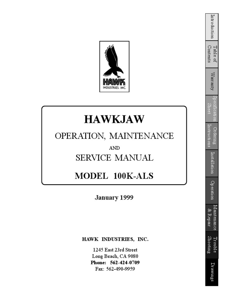 Assetsfilespdfshawkjaw Sr. Manual ALS Serial Numbers 1 To 100.PDF 4 ...