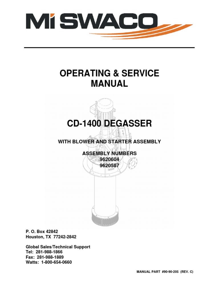 Manual CD 1400 Dgasser | Download Free PDF | Pump | Manufactured Goods