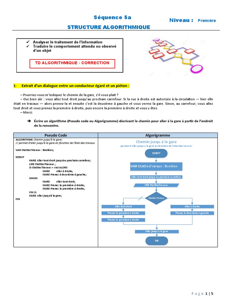 3-TD Algorithmique CORRECTION | PDF
