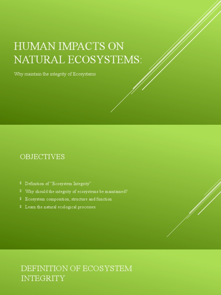 Human Impacts On Natural Ecosystems | PDF