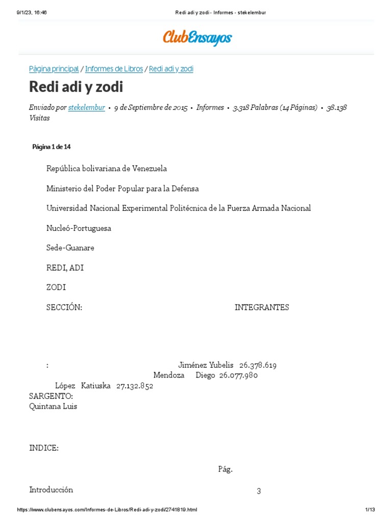 Redi Adi y Zodi - Informes - Stekelembur | PDF | Seguridad nacional ...