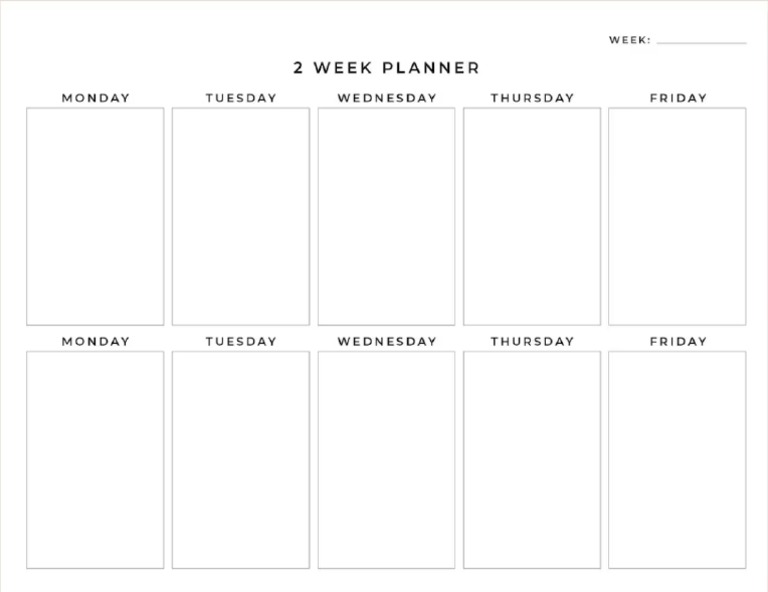 Weekly Planner Landscape | PDF