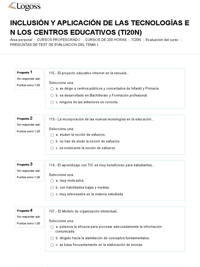 Preguntas de Evaluación Educativa | PDF | Tecnología de información y ...