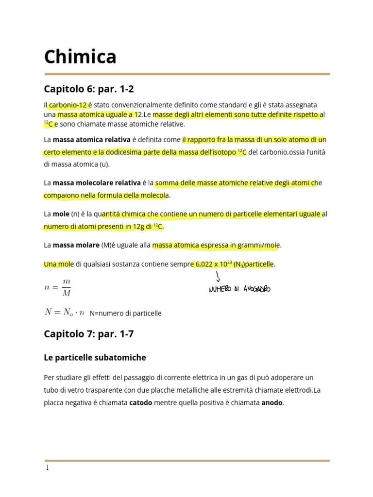 Verifica Di Chimica | PDF