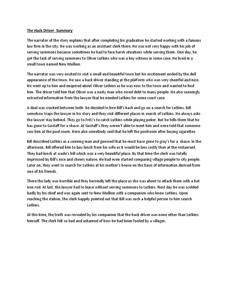 The Hack Driver - Class X | PDF