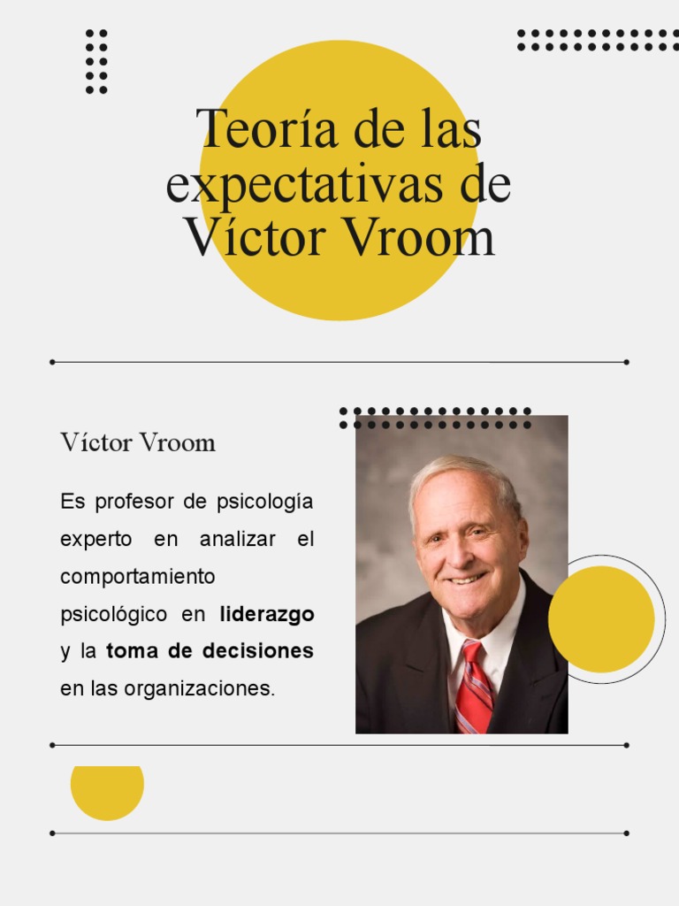Teoria de Las Expectativas de Víctor Vroom | PDF
