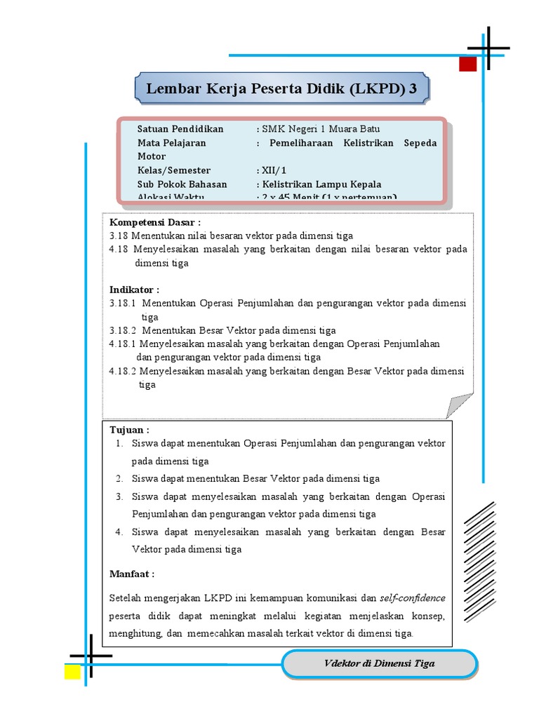 Lampu kepala-contoh-lkpd-PBL | PDF