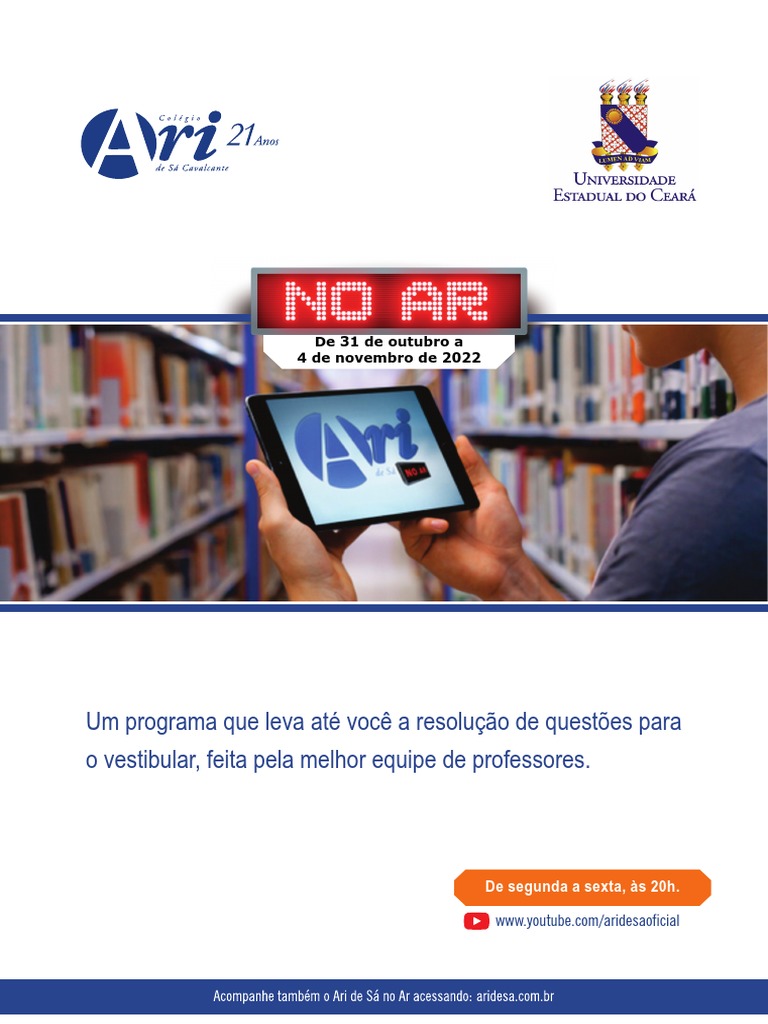 Ari de Sa No AR Uece - 2022 - Bio - e - Fis - Dia - 01 - 11 | PDF ...