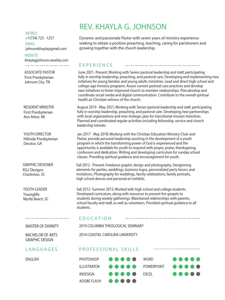 kj resume 2023 | PDF | Presbyterianism