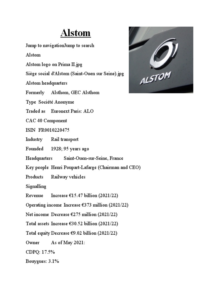 Alstom TRAINS | PDF | Transportation Engineering | Land Transport