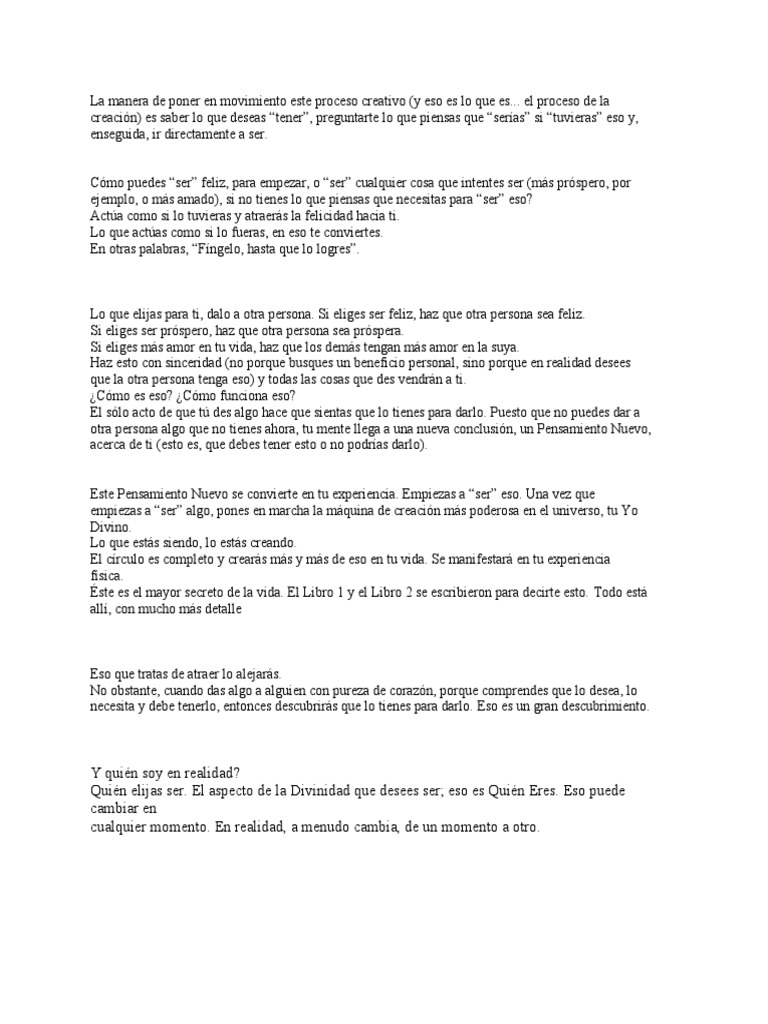 Conversaciones Con DIOS 3 | PDF | Amor | Pensamiento