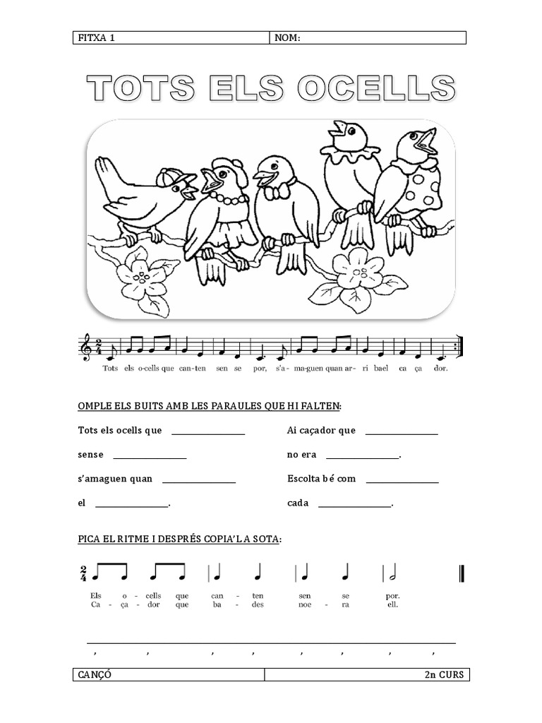 Tots Els Ocells Que Canten | PDF
