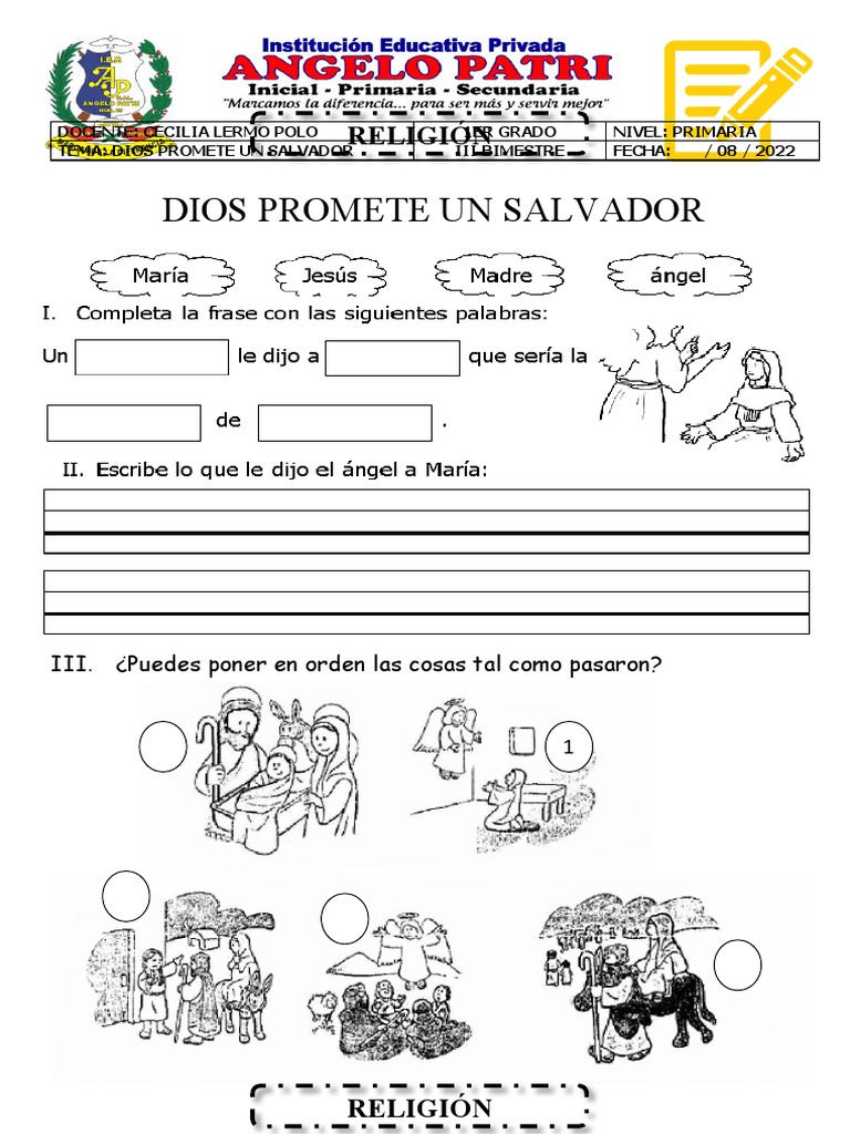 Dios promete un salvador: La historia de Jesús según el Evangelio | PDF ...