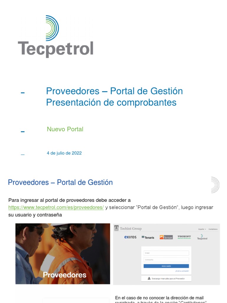 Instructivo - Supplier Workplace - TECP - v4.0 - Español | PDF | Factura | Contraseña
