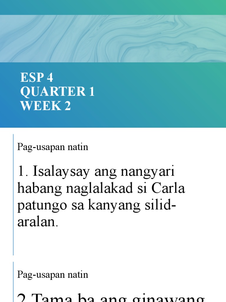 Esp4 Quarter2 Week2 | PDF
