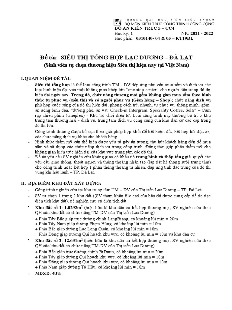 Da Cc4 - Kt19dl - Sieu Thi Tong Hop - HK 1-21-22 | PDF